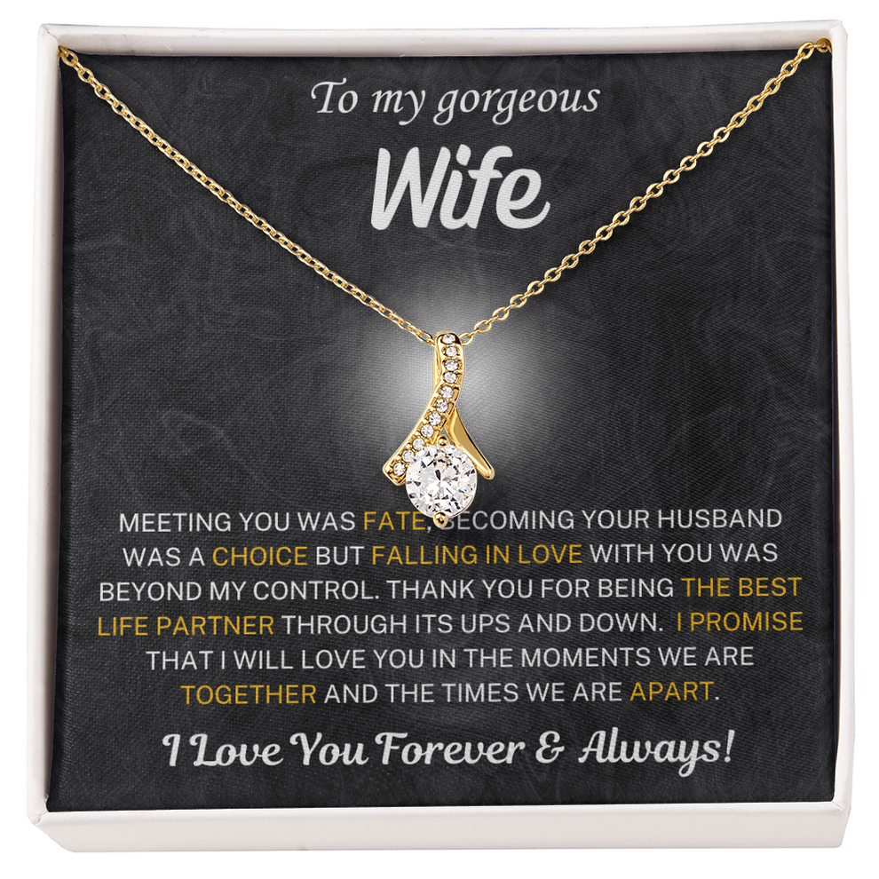 Thank you for being the best life partner - Necklace For Wife – MetalShines