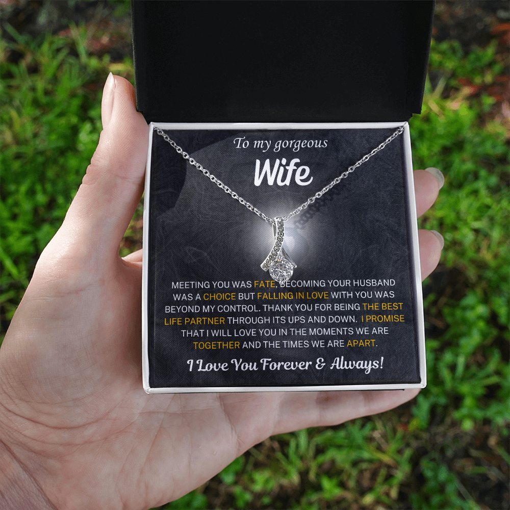 Thank you for being the best life partner - Necklace For Wife – MetalShines